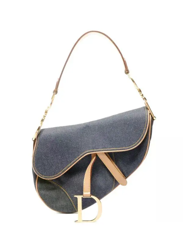 Dior 2002 Denim Saddle Bag