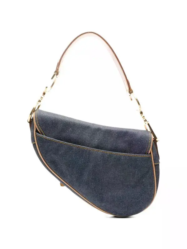 Dior 2002 Denim Saddle Bag