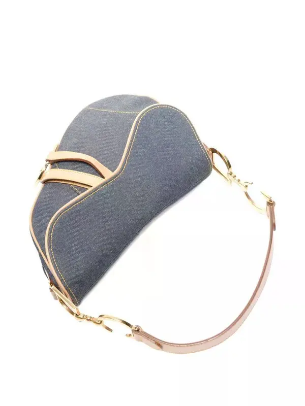 Dior 2002 Denim Saddle Bag