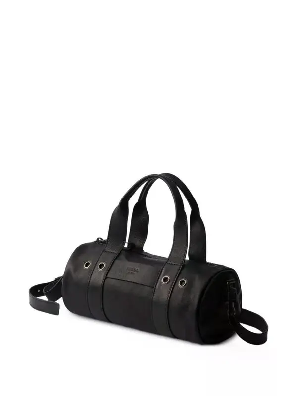 Prada Large Route Leather Tote - Black