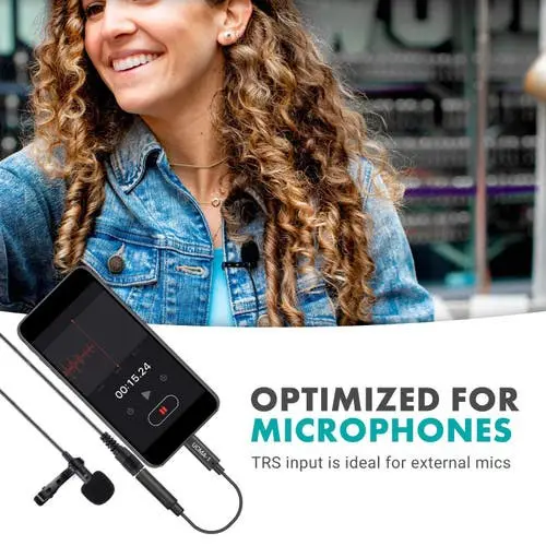 MOVO Ucma-1 Female 3.5mm Trs Microphone Adapter Cable To Usb Type-c Connector Dongle
