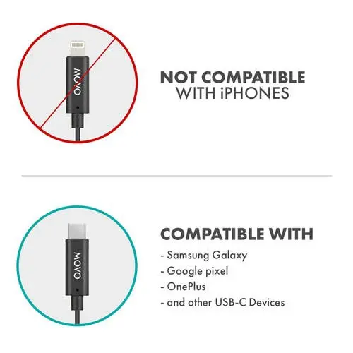 MOVO Edge-uc-duo Dual Wireless Lavalier Microphone Systemcompatible With Android, Samsung