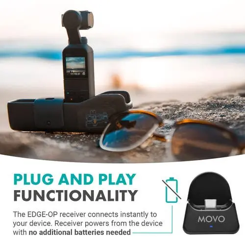 MOVO Edge-op-duo Dual Wireless Lavalier Microphone For Osmo Pocket 1 And 2