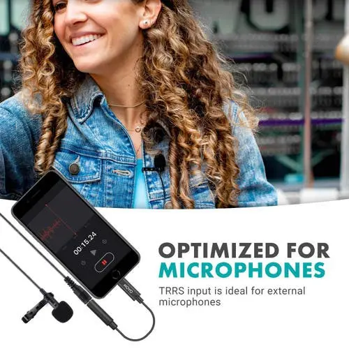 MOVO Ima-1 Microphone Adapter Cable3.5mm Trrs To Lightning Connectorcompatible With Ios Devices