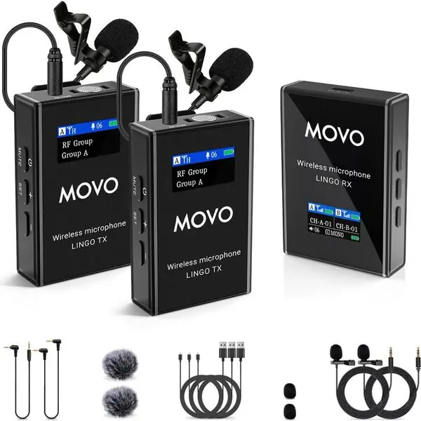 MOVO 48-channel Uhf Wireless Microphone System - Black