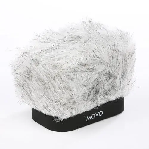 MOVO Ws-r30 Professional Furry Windscreen With Acoustic Foam Technology For Portable Digital Recorders - Black