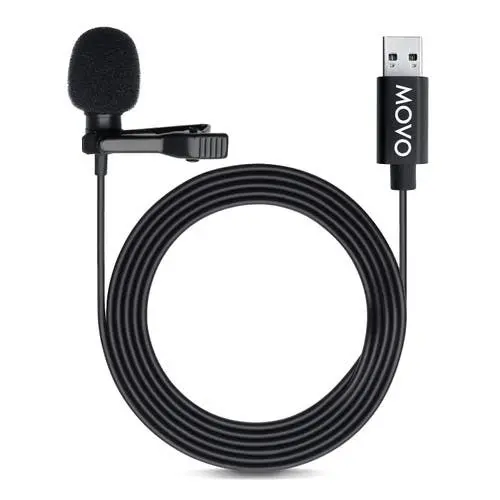MOVO M1 Usb Lavalier Lapel Clip-on Microphone - Black