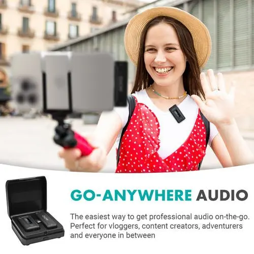 MOVO Wmx-2-c Wireless Microphone For Iphone 15/16 With Charging Case