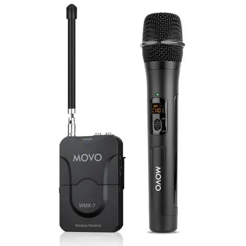 MOVO Wmx-7-th-rx Vhf Handheld Wireless Microphone System For Cameras - Black