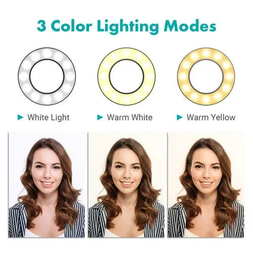 MOVO Selfie Ring Light Stand Complete Mobile Studio