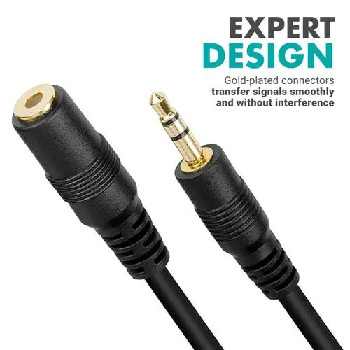 MOVO Mc20 3.5mm Trs Female To Male Extension Cable 20ft