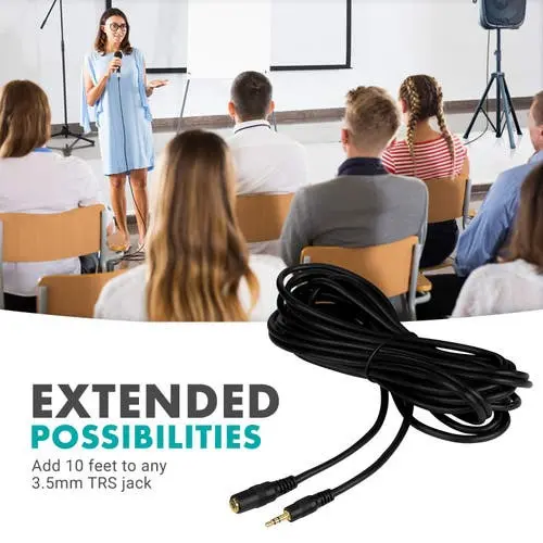 MOVO Mc20 3.5mm Trs Female To Male Extension Cable 20ft