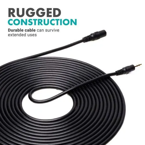 MOVO Mc20 3.5mm Trs Female To Male Extension Cable 20ft