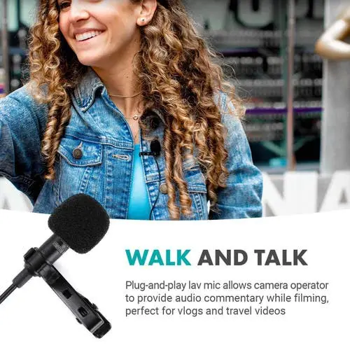 MOVO Dom1 Lavalier Omnidirectional Condenser Microphone For Dji Osmo Handheld 4k Camera