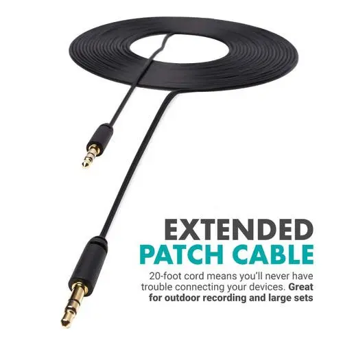 MOVO 20-foot 3.5mm Male Stereo Trs Cable