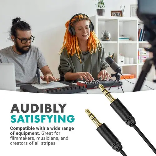 MOVO 20-foot 3.5mm Male Stereo Trs Cable