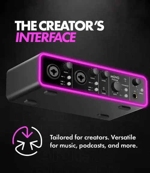 MOVO Phantom Dual Channel Usb/usb-c Audio Interface