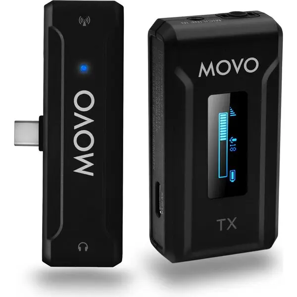 MOVO Wmx-2-c Wireless Microphone For Usb-c Devices - Black