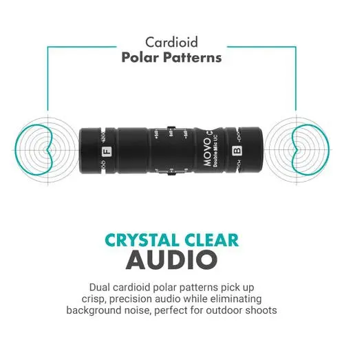 MOVO Doublemic-uc Dual Capsule Phone Microphone For Usb-c Devices