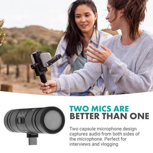 MOVO Doublemic-uc Dual Capsule Phone Microphone For Usb-c Devices