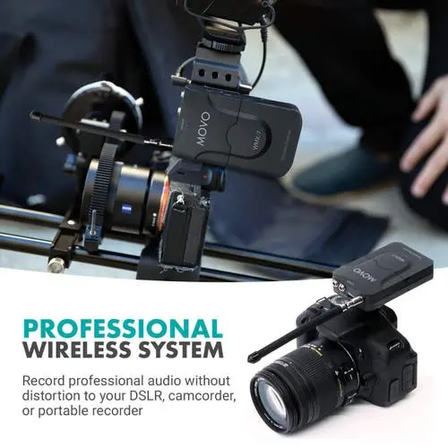 MOVO Wmx-7 Vhf 12-channel Wireless Lavalier Microphone System Compatible With Dslr Cameras, Camcorders