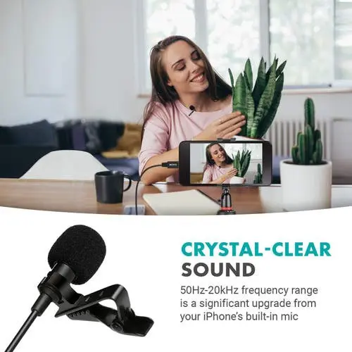 MOVO Ilav-l Digital Lavalier Omnidirectional Clip On Microphone