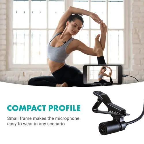 MOVO Ilav-l Digital Lavalier Omnidirectional Clip On Microphone