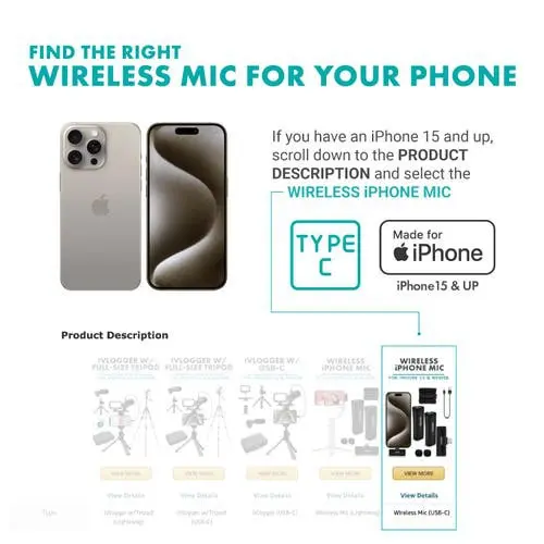MOVO Wireless Mini Di Duo Ultra Compact Wireless Lavalier Microphones For Iphone