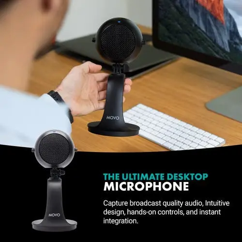 MOVO Webmic Desktop Usb Microphone With Stand