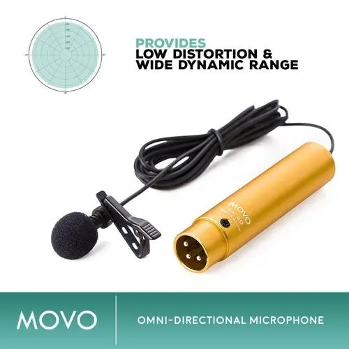 MOVO Lv-6 Omnidirectional Xlr Lavalier Micphantom Powered