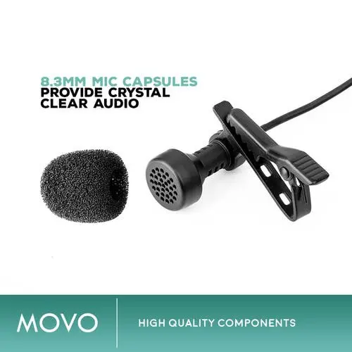 MOVO Lv-6 Omnidirectional Xlr Lavalier Micphantom Powered