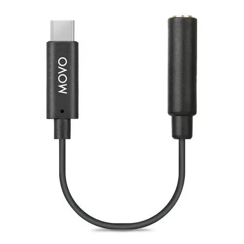 MOVO Ucma-2 Female 3.5mm Trrs To Usb-c Mic. Adapter - Black