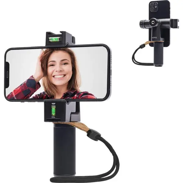 MOVO Pr-3 Rotating Smartphone Grip Handle Rig With Vertical And Horizontal Positions - Black