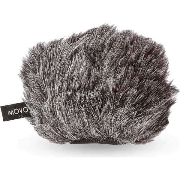 MOVO Ws-g9 Furry Outdoor Microphone Windscreen Muff For Portable Digital Recorders Up To 3 X 1.5 - Black