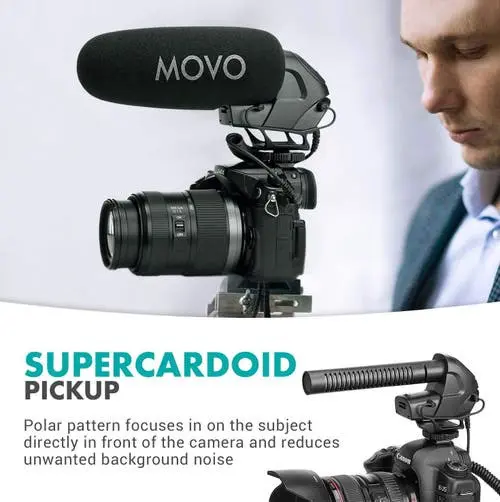 MOVO Vxr3031 Shotgun Microphonesupercardioid On-camera Shotgun Mic