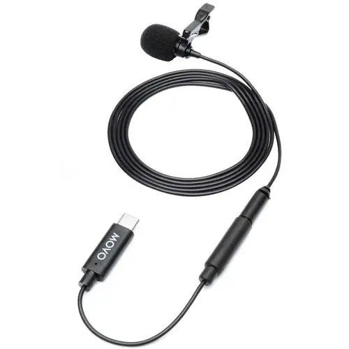MOVO Dm1p Omnidirectional Lavalier Microphone Compatible With The Dji Osmo Pocketlapel Mic - Black