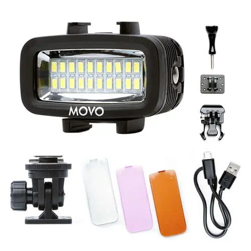 MOVO Led-wp Underwater High-power Led Video Lightcompatible With Gopro - Black