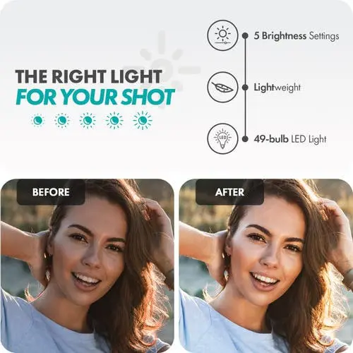 MOVO Ivlog1-ip Vlogging Kit For Iphone 15/16/17 And Up With Microphone, Mini Tripod, Led Light