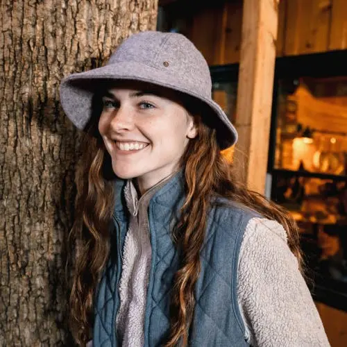 KANUT SPORTS Fleece Lined Round Crown Bucket Hat - Sparrow