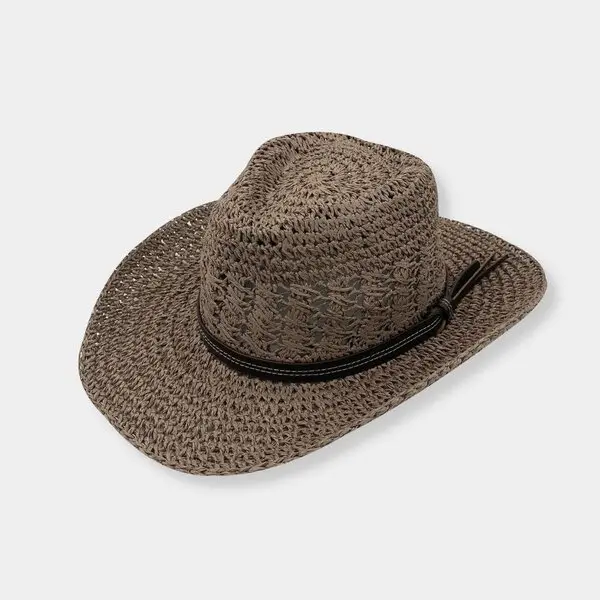 KANUT SPORTS Lakota Western Straw Cowboy Hat - Ash