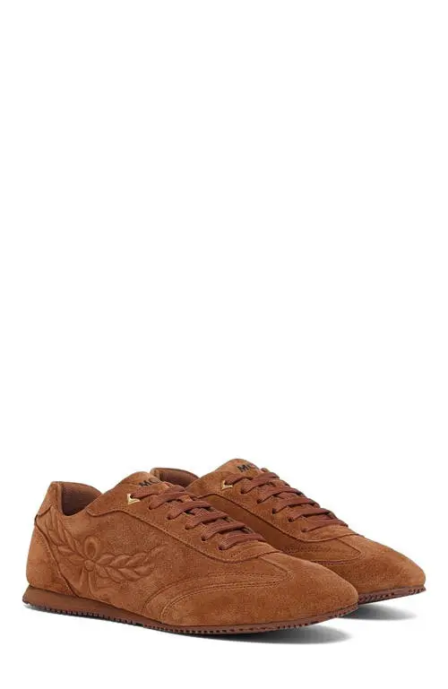 Mcm Laurel Suede Leather Low-top Sneakers