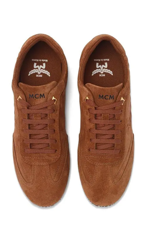 Mcm Laurel Suede Leather Low-top Sneakers