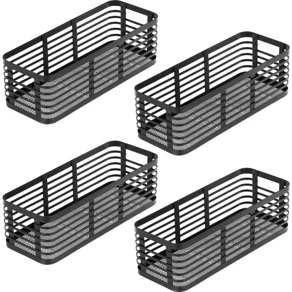 MDESIGN Metal Pantry Basket With Handlesset Of 4matte - Unspecified