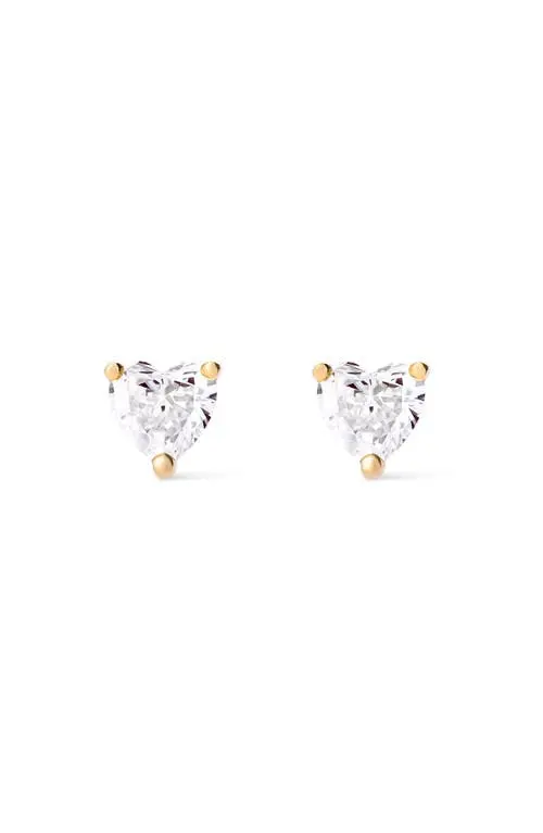 ANA LUISA Solid Yellow Diamond Heart Studs - Gold