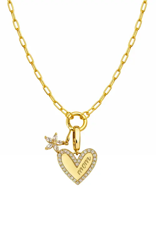 HOLLYWOOD SENSATION Bloom Mom Heart Necklace - Gold
