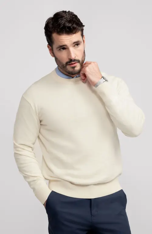 JACK ARCHER Anytime Crewneck Sweater - Cream