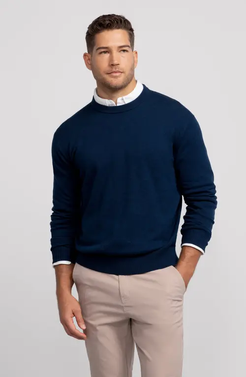 JACK ARCHER Anytime Crewneck Sweater - Deep Blue