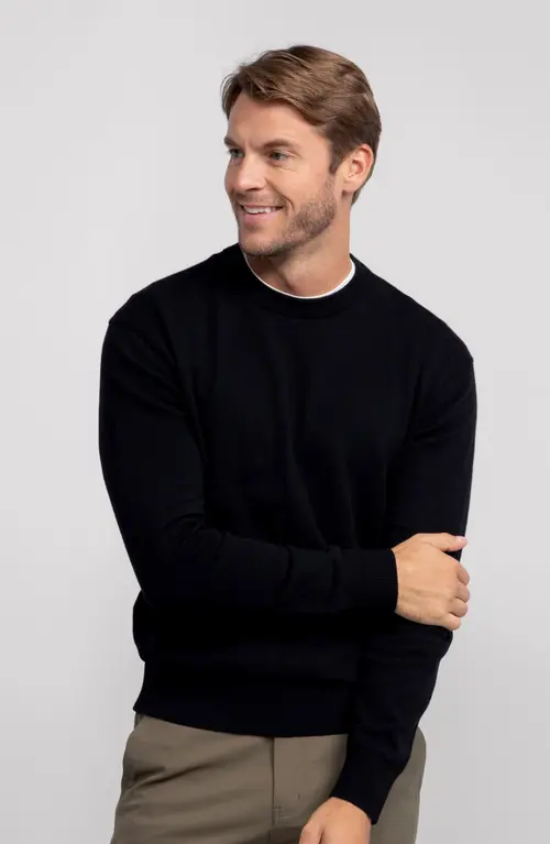 JACK ARCHER Anytime Crewneck Sweater - True Black