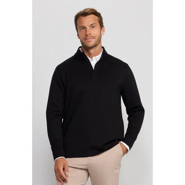 JACK ARCHER Sandwash Quarter-zip - True Black