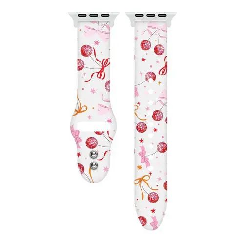 POSH TECH Silicone Band For Apple Watch And Smartwatch - Disco Cherry